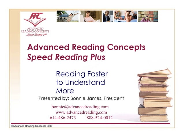 Advanced Reading Concepts Speed Reading Plus | PPT | Educational ...
