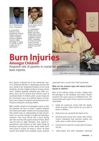 Burn injuries amongst children | PDF | Cancer | Diseases and Conditions
