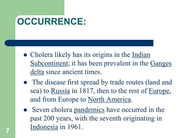 cholera | PPTX | Infectious Diseases | Diseases and Conditions