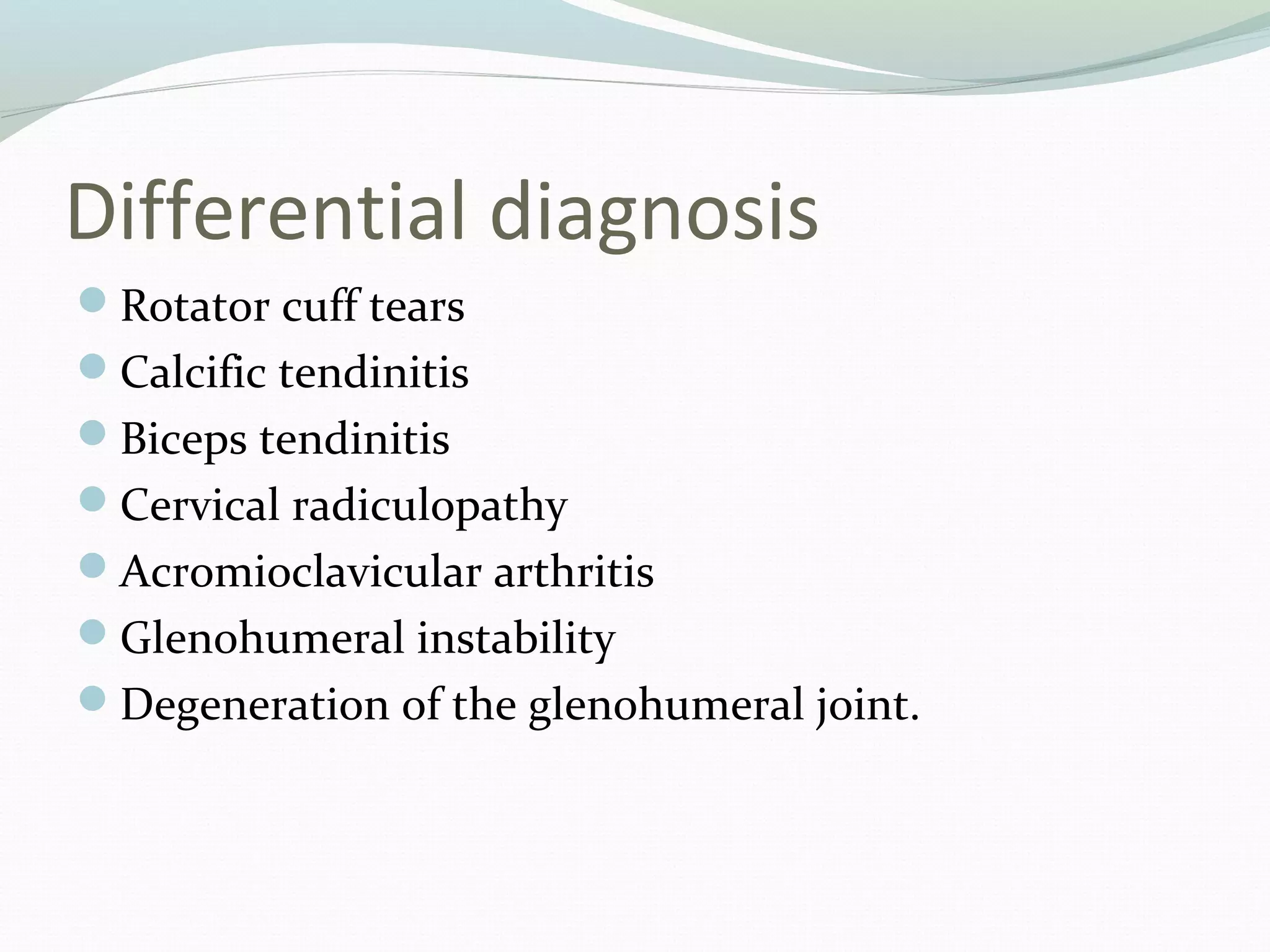 15 common shoulder disorders | PPT