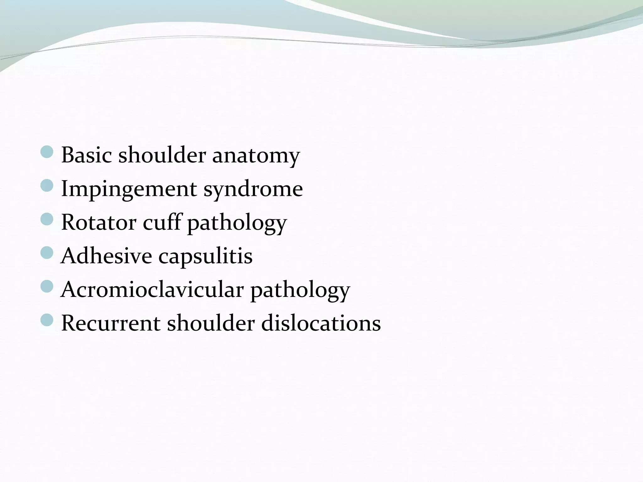 15 common shoulder disorders | PPT