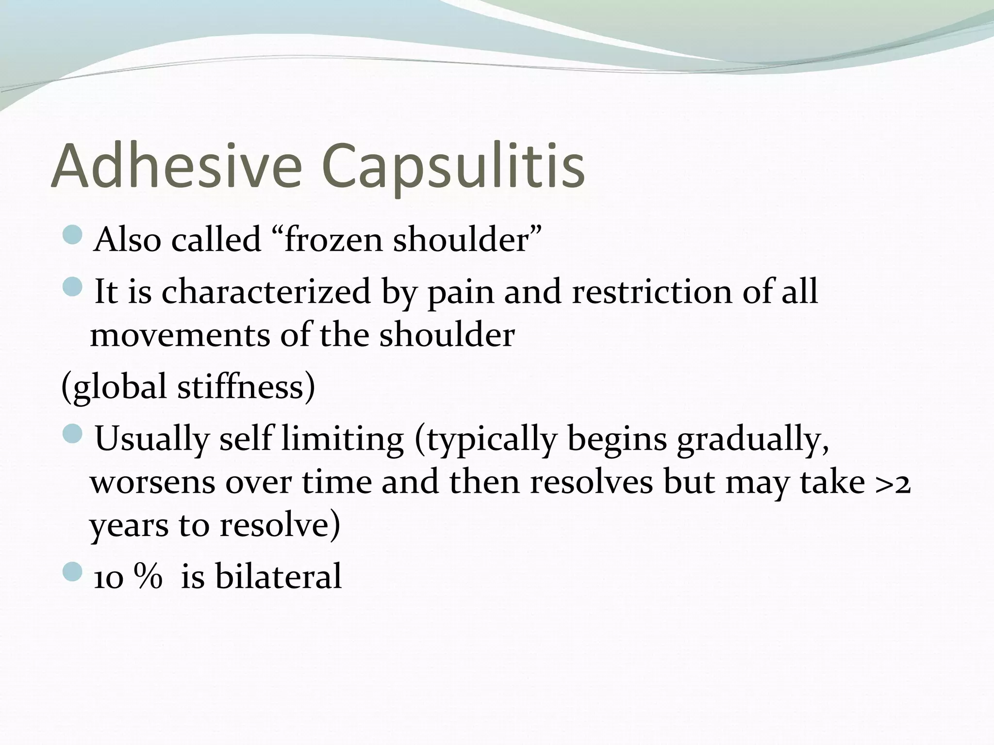 15 common shoulder disorders | PPT