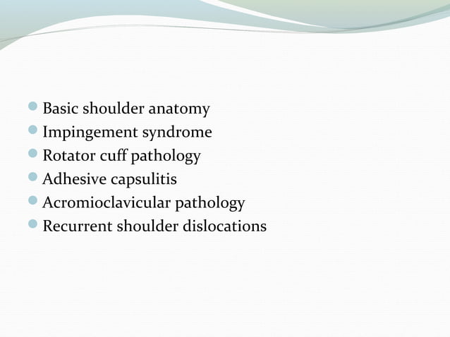 15 common shoulder disorders | PPT | Death, Injury, or Military ...