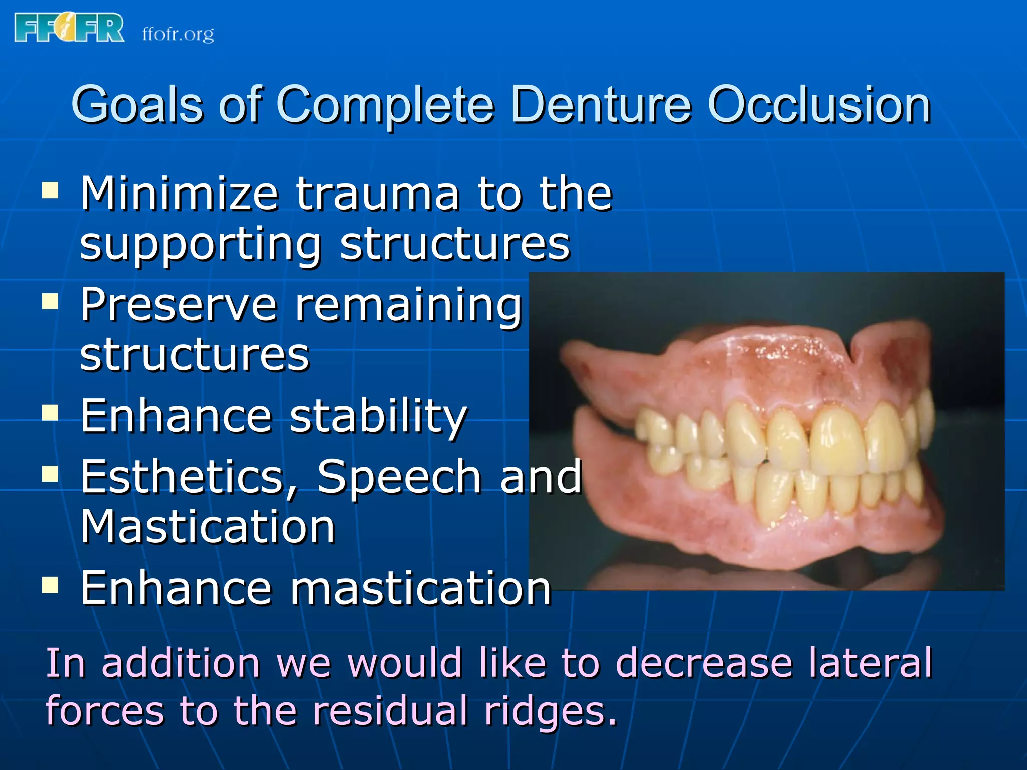 15.concepts of complete denture occlusion | PPT