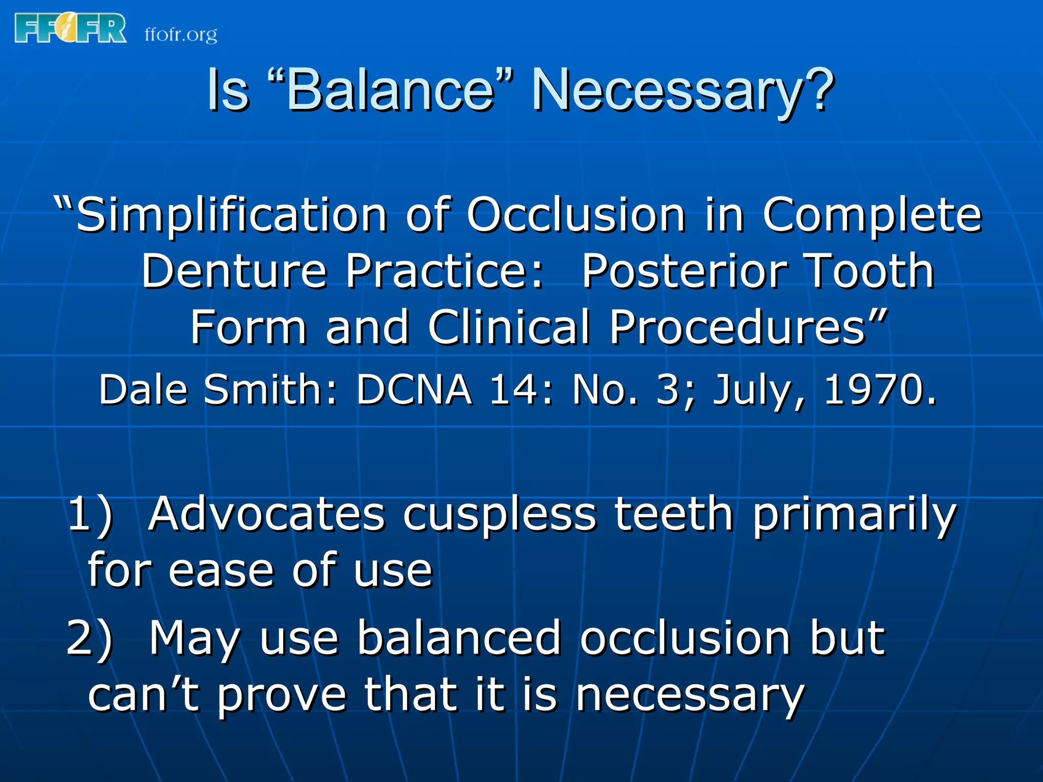 15.concepts of complete denture occlusion | PPT