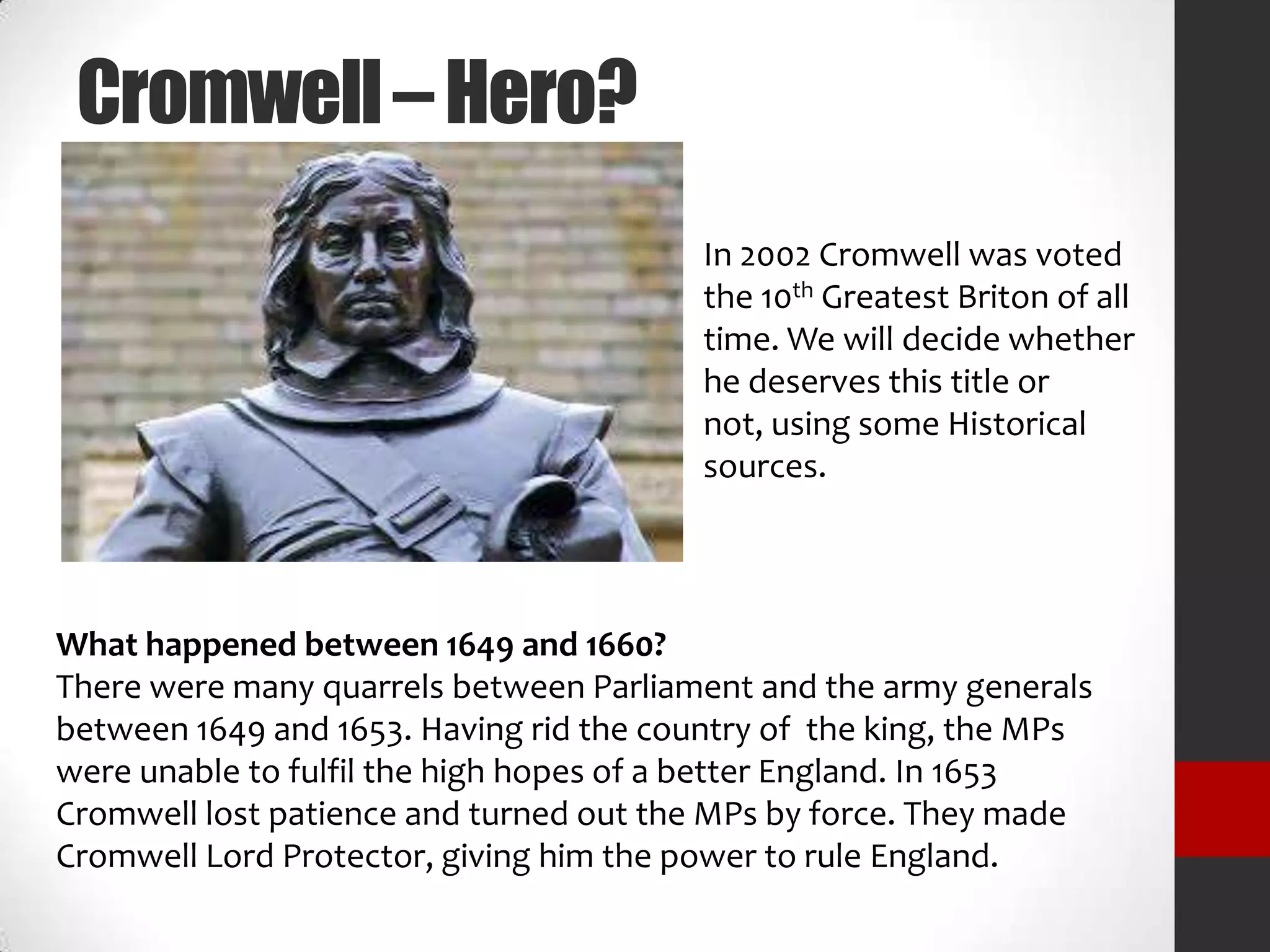 815 - Cromwell, Hero or Villain | PPTX
