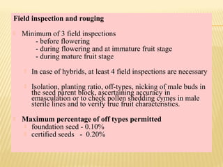 cucurbits seed production | PPT