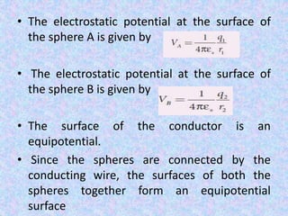 Distribution of charges in a conductor and action | PPTX