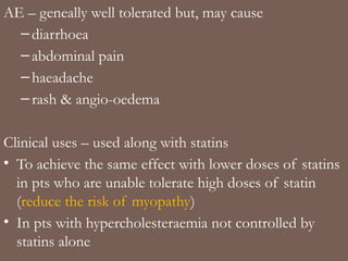Drugs used in Hyperlipidaemia pharmacology .pptx