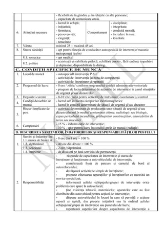 Fisa postului cond.autosp. mec.motopompa-model | PDF