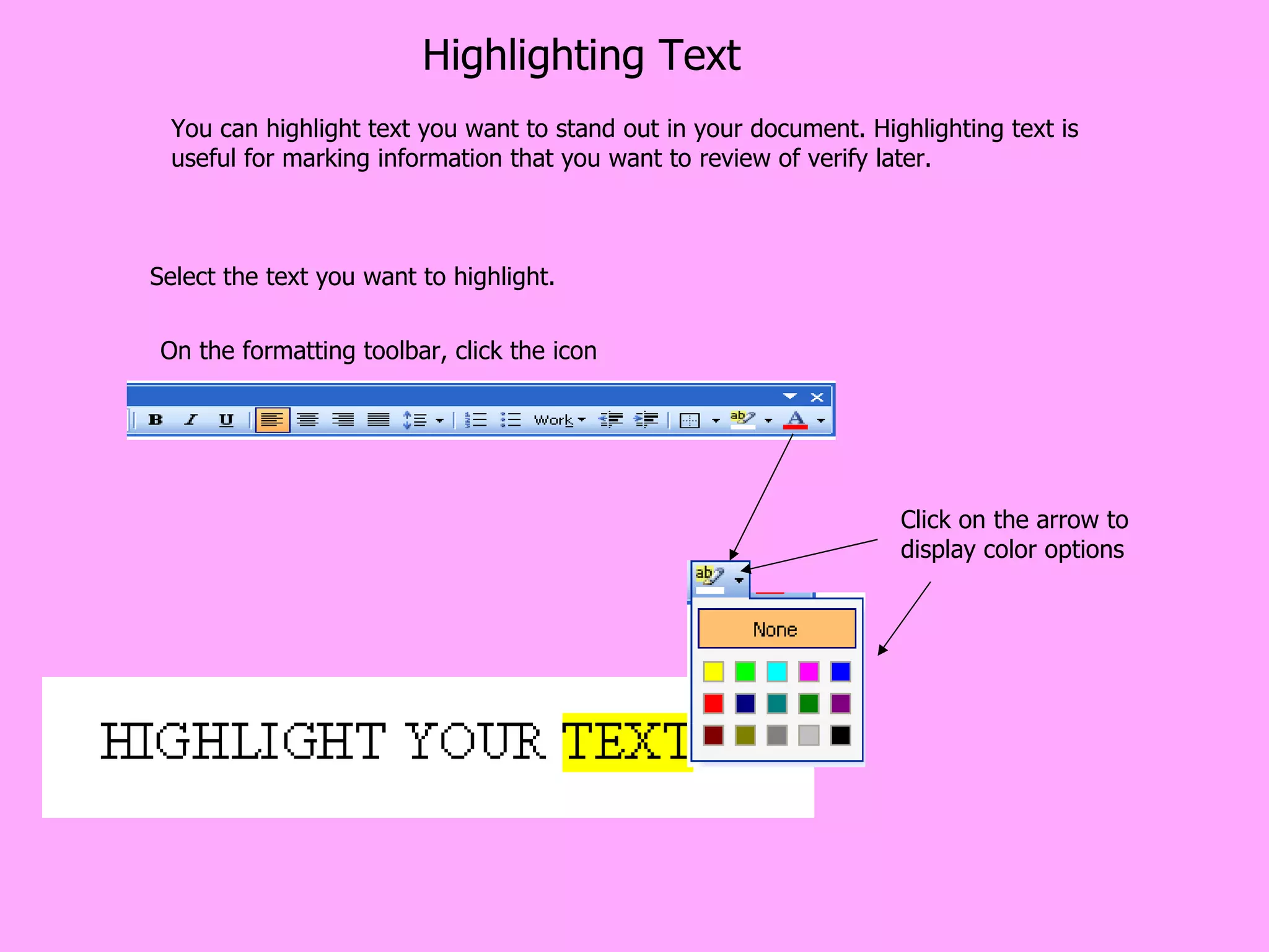 Formatting Text | PPT