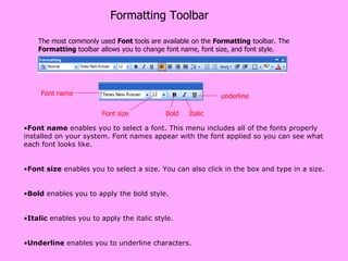 Formatting Text | PPT