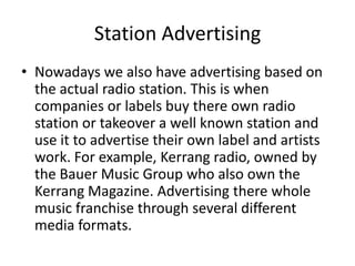 History Of Music Advertising | PPTX | Music | Entertainment