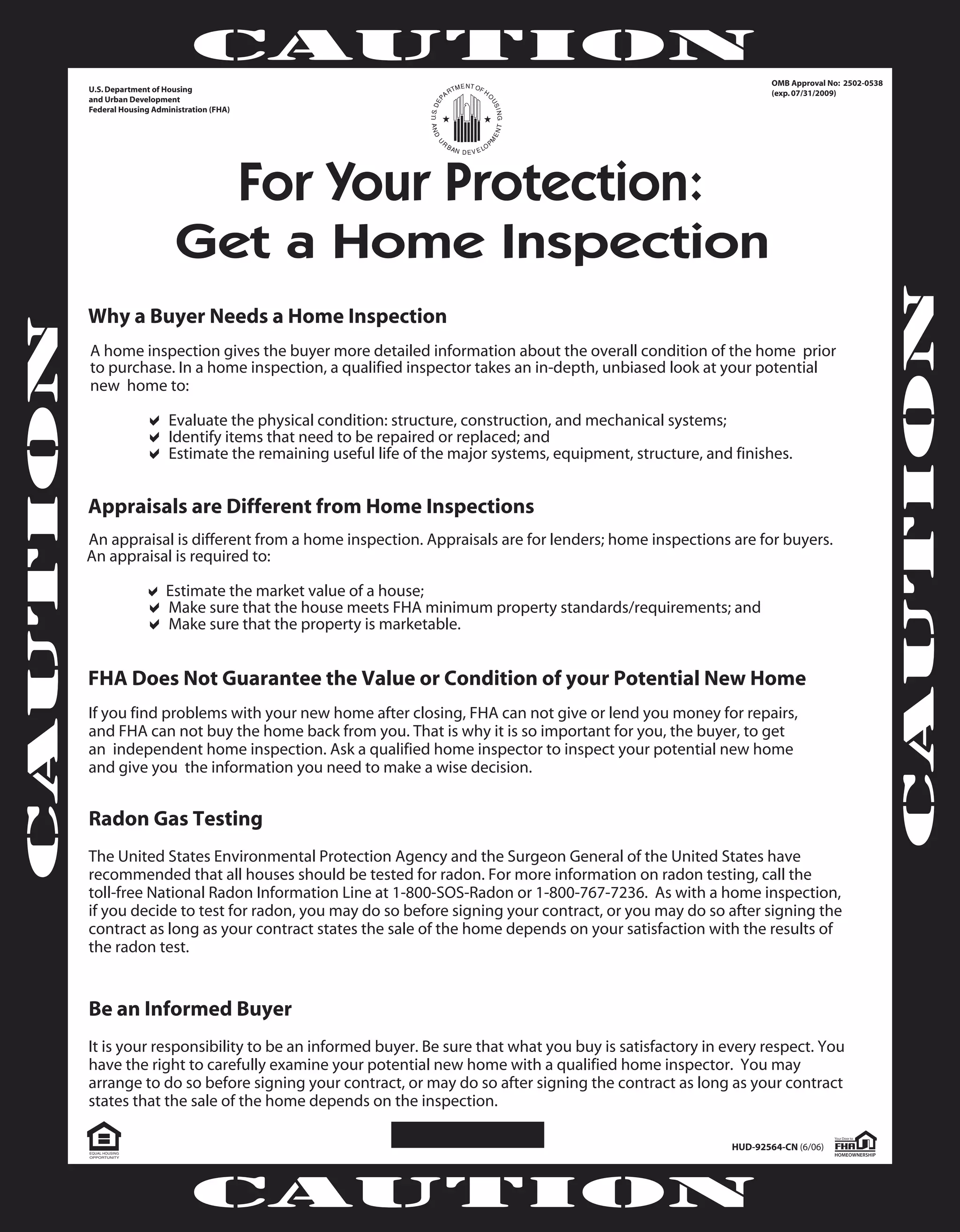 HUD Home Inspection Flyer | PDF