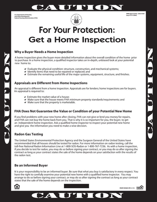 HUD Home Inspection Flyer | PDF
