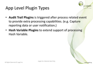 Joget Workflow v4 Training - Module 15 - Introduction to Plugin Architecture | PPTX