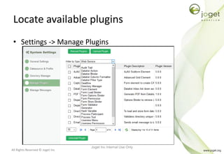 Joget Workflow v5 Training Slides - Module 15 - Introduction to Plugin Architecture | PPT