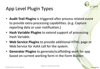 Joget Workflow v5 Training Slides - Module 15 - Introduction to Plugin Architecture | PPT