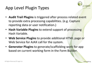 Joget Workflow v6 Training Slides - 15 - Introduction to Plugin Architecture | PPT