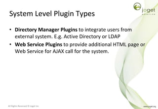 Joget Workflow v6 Training Slides - 15 - Introduction to Plugin Architecture | PPT