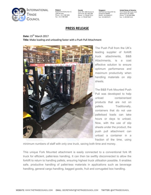 Make loading and unloading faster with a Push Pull Attachment | PDF