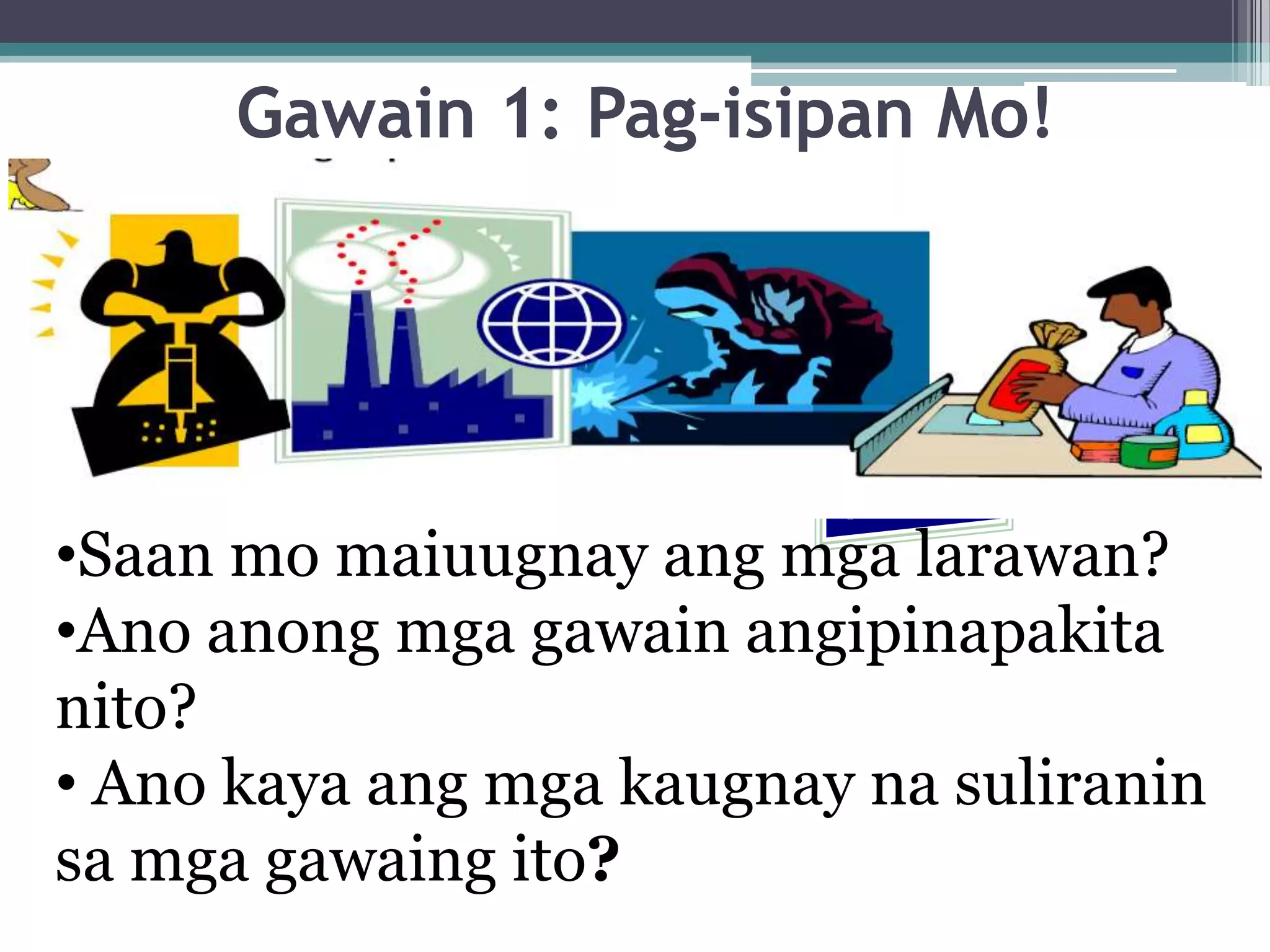 15. mga suliranin at programa sa industriya at pangangalakal | PPTX