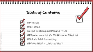 MLA vs APA Referencing | PPTX
