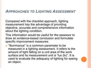 15 ms-07 lighting assessment | PPT