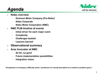Nidec Global PLM Past, Present & Future | PPTX