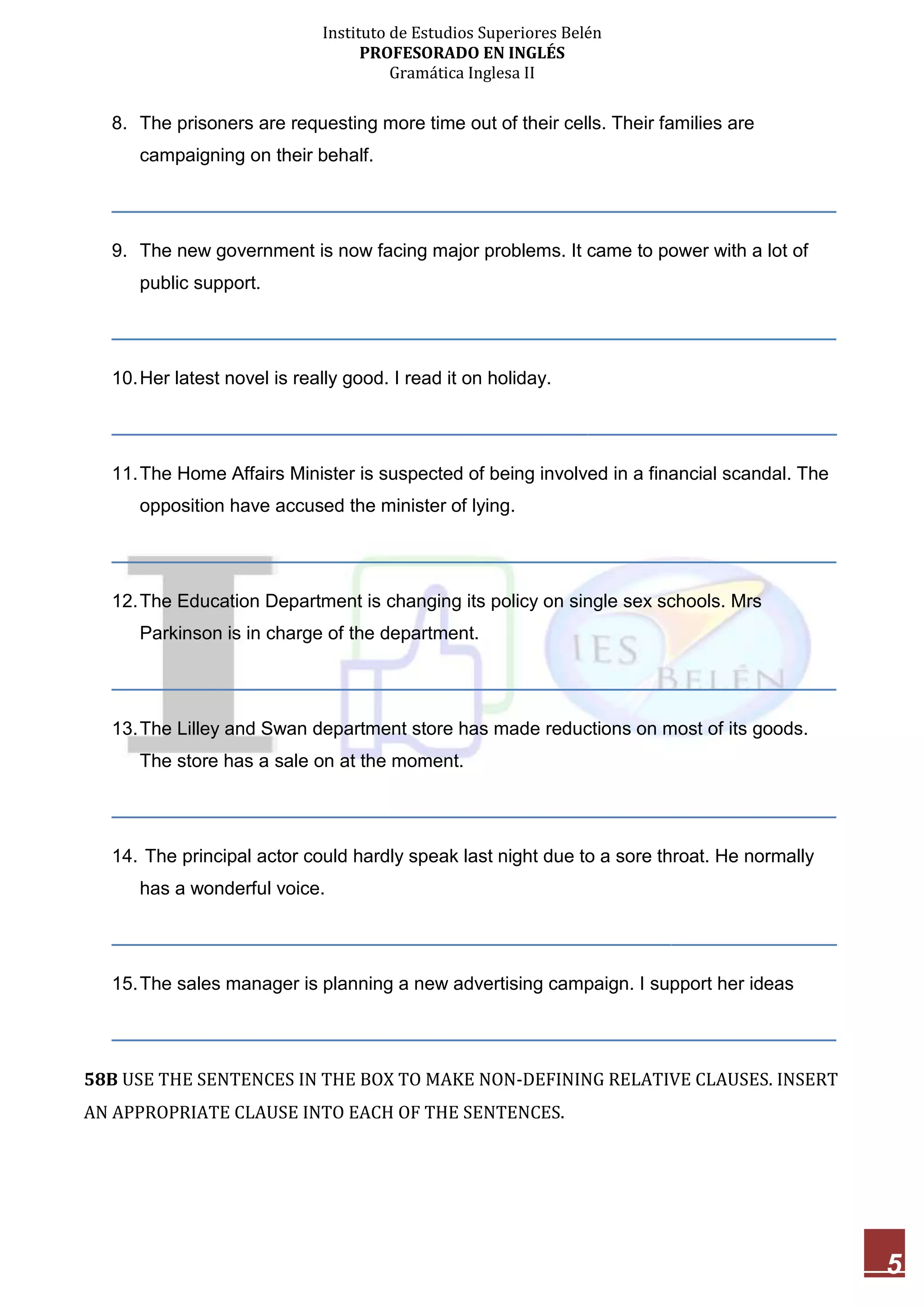 15 - Non-Defining Relative Clauses | PDF