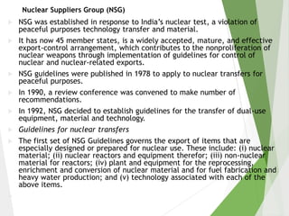 Nuclear Export Control Regimes | PPTX