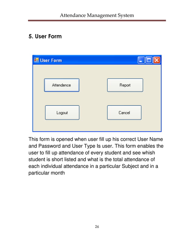 15.project attendence managemnt system | PDF | Computing | Technology ...