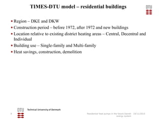 Residential heat pumps in the future Danish energy system | PPT