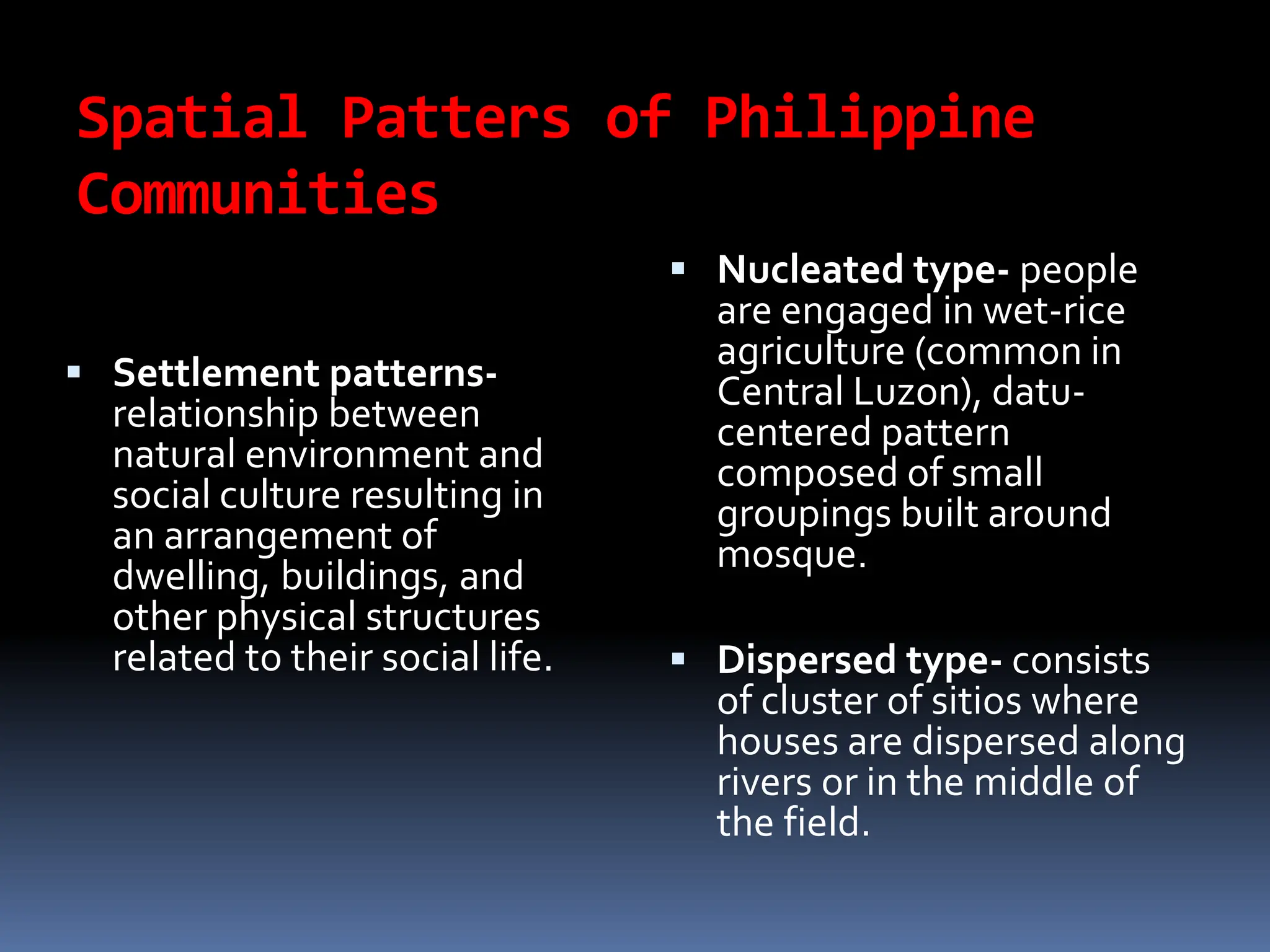 RURAL COMMUNITIES IN THE PHILIPPINES FM1 | PPTX