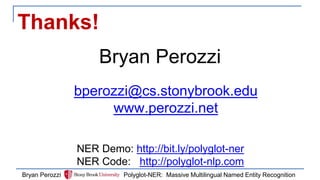 POLYGLOT-NER: Massive Multilingual Named Entity Recognition | PPT