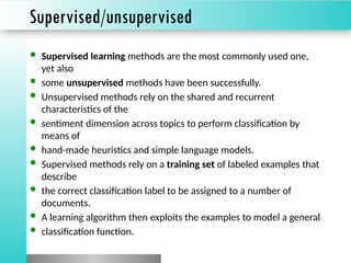 sentiment analysis using machine learning | PPTX