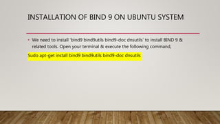 15 Setup BIND 9 | PPTX