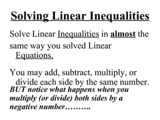 1.5 Solving Inequalities | PPT | Free Download