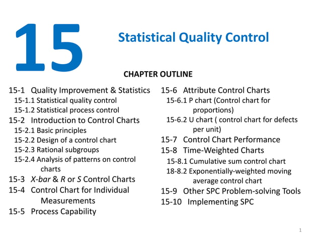15- Statistical Quality Control.ppt | Business | Business and Finance