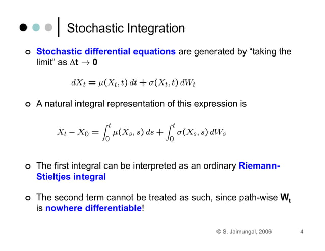 Stochastic Calculus Main Results | PDF | Physics | Science