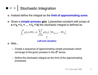 Stochastic Calculus Main Results | PDF | Physics | Science