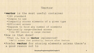 How vectors work in C++ and their allocation of memory | PPT