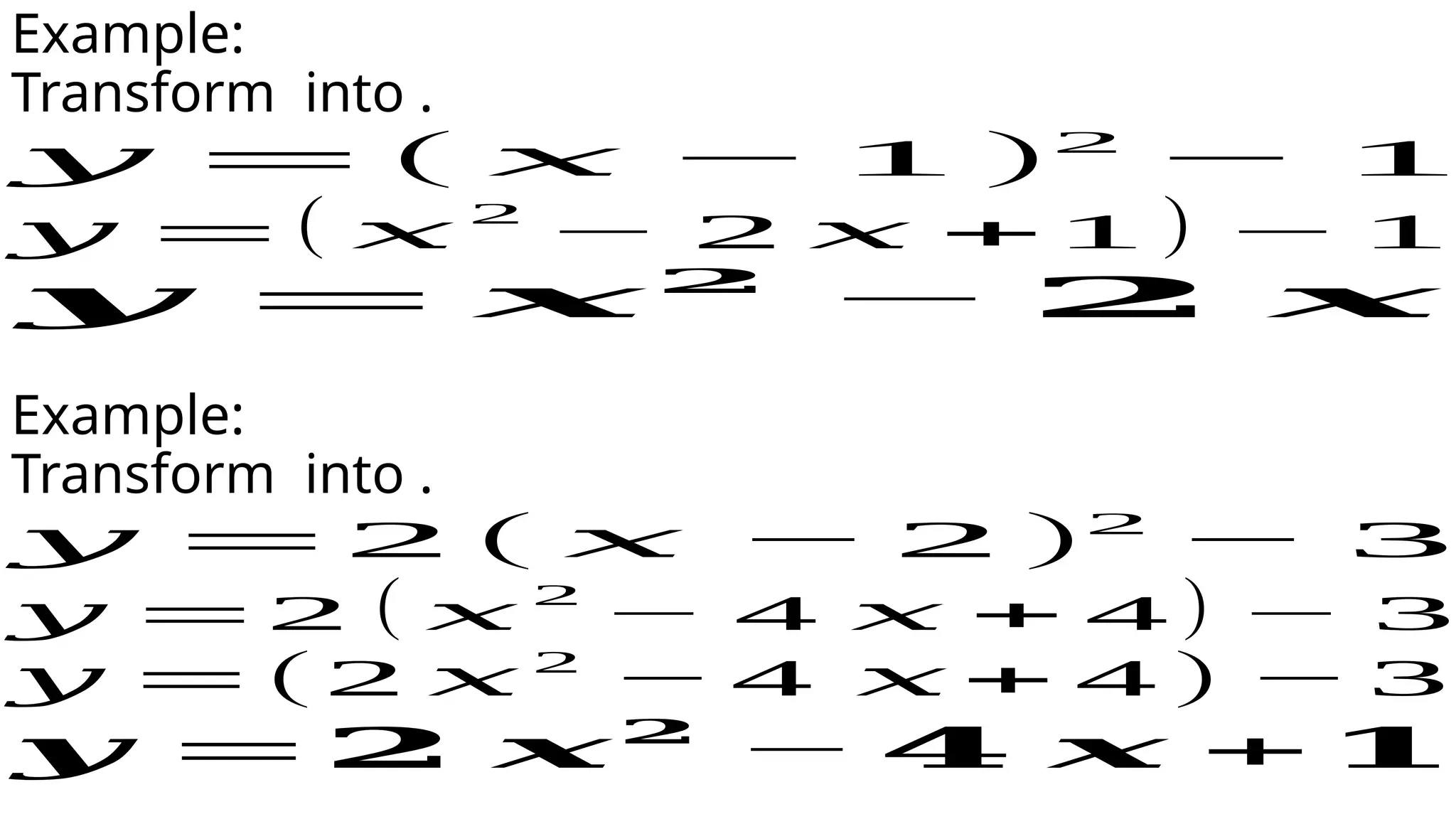 15 - Vertex Form of a Quadratic Function | PPTX