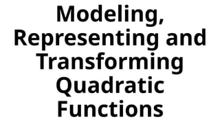 15 - Vertex Form of a Quadratic Function | PPTX