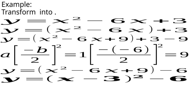 15 - Vertex Form of a Quadratic Function | PPTX | Computing ...