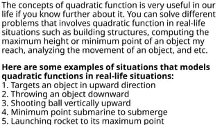 15 - Vertex Form of a Quadratic Function | PPTX