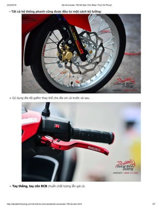 Độ Xe Exciter 150 Đỏ Đen Cho Biker Thích Đi Phượt | PDF