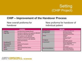 A Usability Perspective on Clinical Handover Improvement- CHIPS with ...