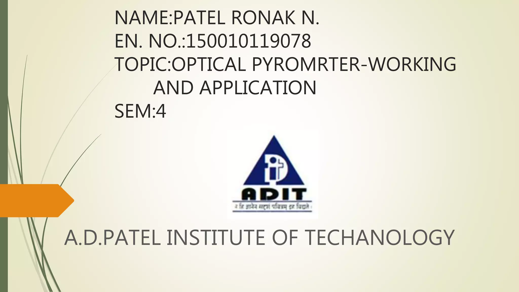 optical pyrometer working & application | PPTX