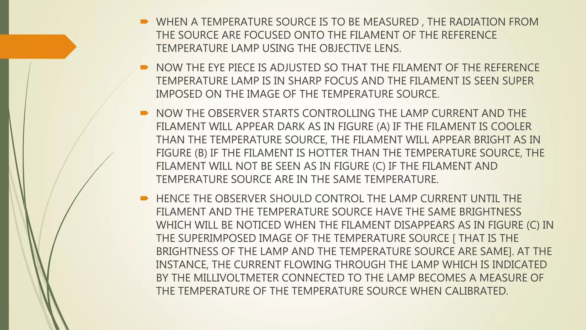 optical pyrometer working & application | PPTX